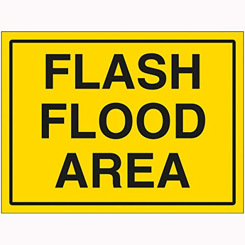 VSafety Flash Flood Area Sign – 600mm x 450mm – 2mm Rigid Plastic ...