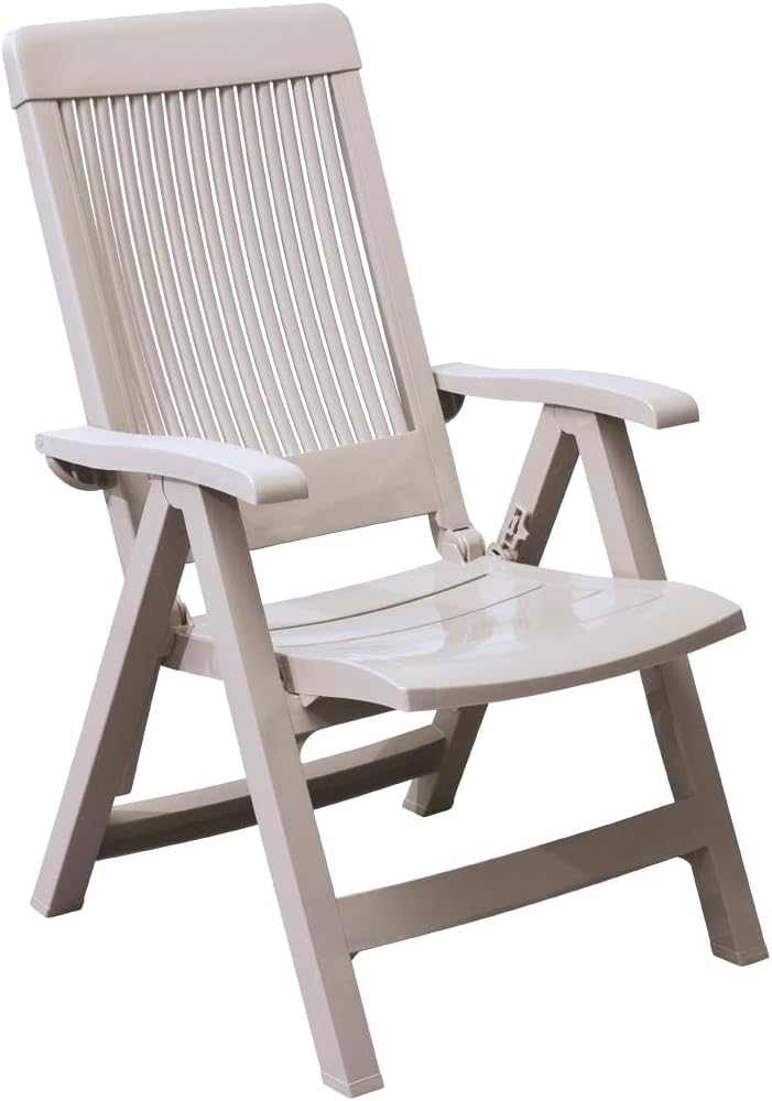 GROSFILLEX Fauteuil multi-positions FIDJI 3, Taupe, 67 x 62 x 107 cm : Amazon.fr: Jardin