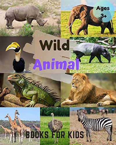 Wild Animal Books for Kids Ages 3+: Early learning life wild animals ...