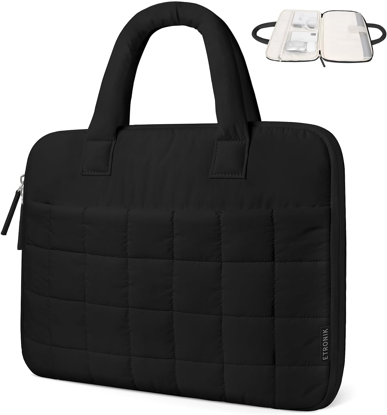 Amazon.com: ETRONIK Laptop Case Sleeve,13 13.3 14 Inch TSA Puffy Laptop ...