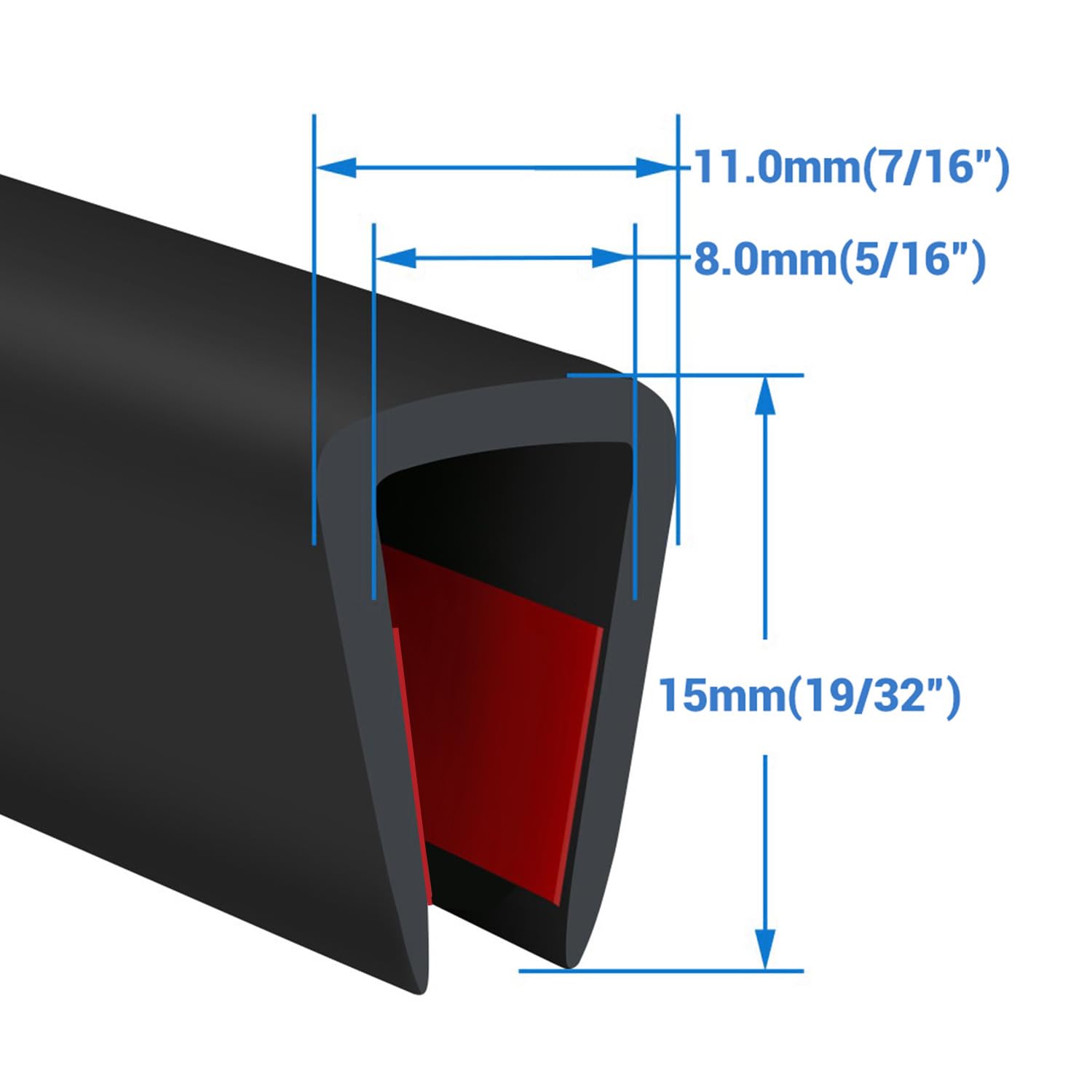 Snapklik.com : Rubber Edge Trim, Self-Adhesive Rubber Edge Protector ...