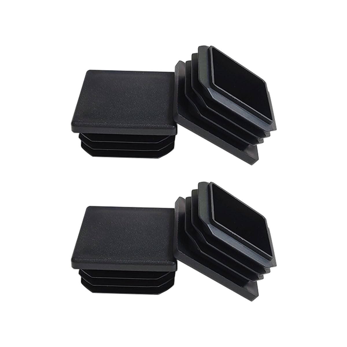 Snapklik.com : 4 Pack 1.5 Inch Square Tube End Cap Plastic Plugs, 1.5 ...