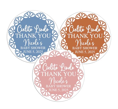 Amazon.com: Cielito Lindo Baby Shower Decorations, Personalized Thank ...