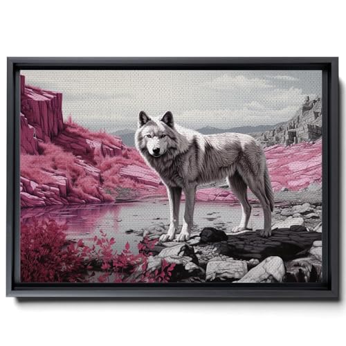 Amazon.com: Black Wolf Decor, Wolf canvas Prints, Wolf Wall Decor Art ...