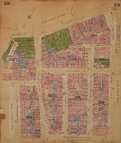 Amazon.com: GOAD MAP. Mayfair. New Bond St Cork St Old Burlington St ...