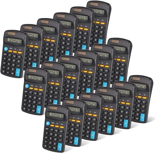 20 Pieces Pocket Calculator Bulk, Small Basic 4 Function Calculators, Mini 8 Digit Display Hand ...