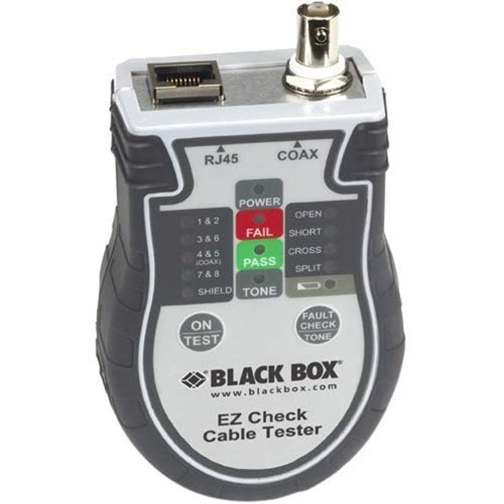 Black Box EZ Check Cable Tester - Continuity Testing, Open Circuit ...