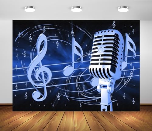 Amazon.com : Music Night Backdrop Blue Photography Backgrounds ...