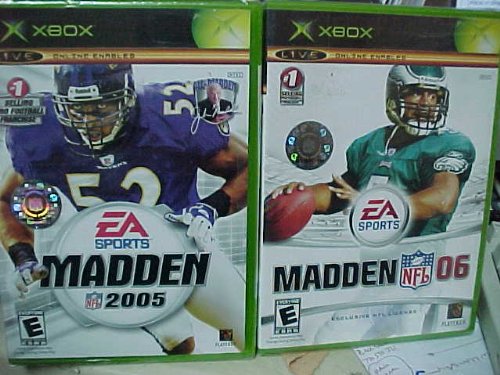 Amazon.com: Madden NFL 05 , Madden NFL 06 : XBOX 2 pack collection ...