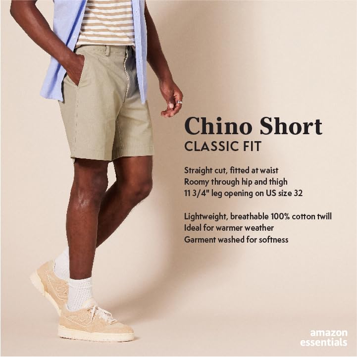 Snapklik.com : Essentials Mens Classic-Fit 7 Short