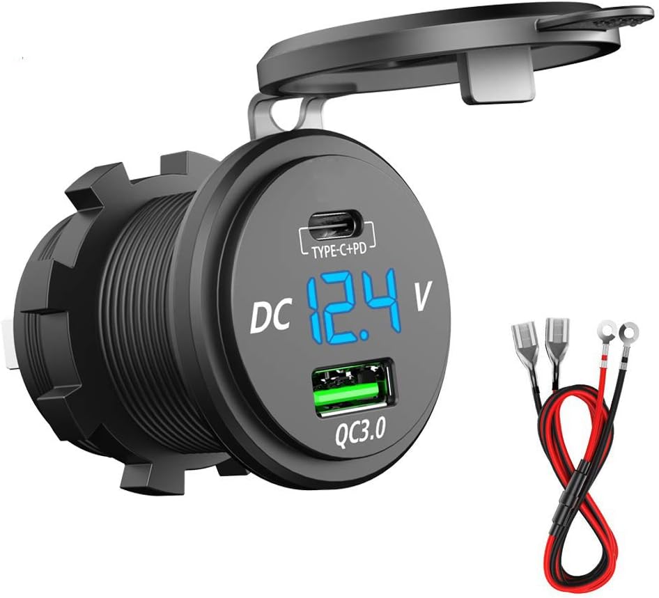 PD Type C USB Car Charger Socket And QC 3 0 Quick Charger 12V 24V Car