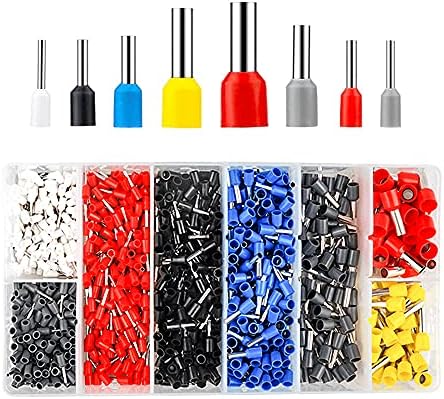 Massmot 1200pcs Electronic Wire Ferrules Kit, Assortment Ferrule Wire ...