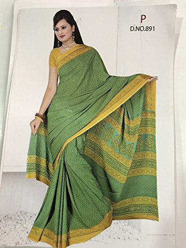 Buy Shri Bankey Bihari Saree Emporium Women's Georgette Saree at Amazon.in