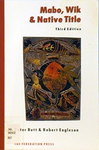 Mabo, Wik & native title: Butt, Peter: 9781862873100: Amazon.com: Books