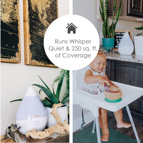 Crane Teardrop Ultrasonic Cool Mist Humidifier for Baby Nursery, 0.5 ...