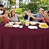Amazon.com: 16 Pack Maroon Plastic Tablecloth for Round Tables, Premium ...