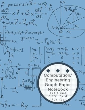 Computation/Engineering Graph Paper Notebook - 4x4 Quad 0.25" Grid ...