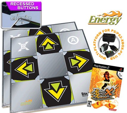 Amazon.com: 2 x Dance Dance Revolution Energy Metal Dance Pad with ...