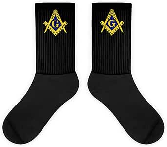 Amazon.com: Vinson MFG Masonic Freemason Square & Compass Socks ...