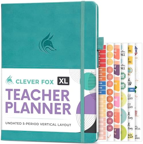 Clever Fox Teacher Planner – School Year Planner with Calendars ...