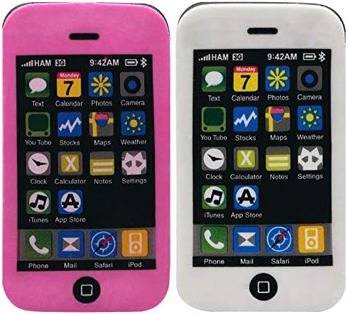 Zest4Kids Mobile Phone Design Non-Toxic Rubber Pencil Erasers for Kids ...