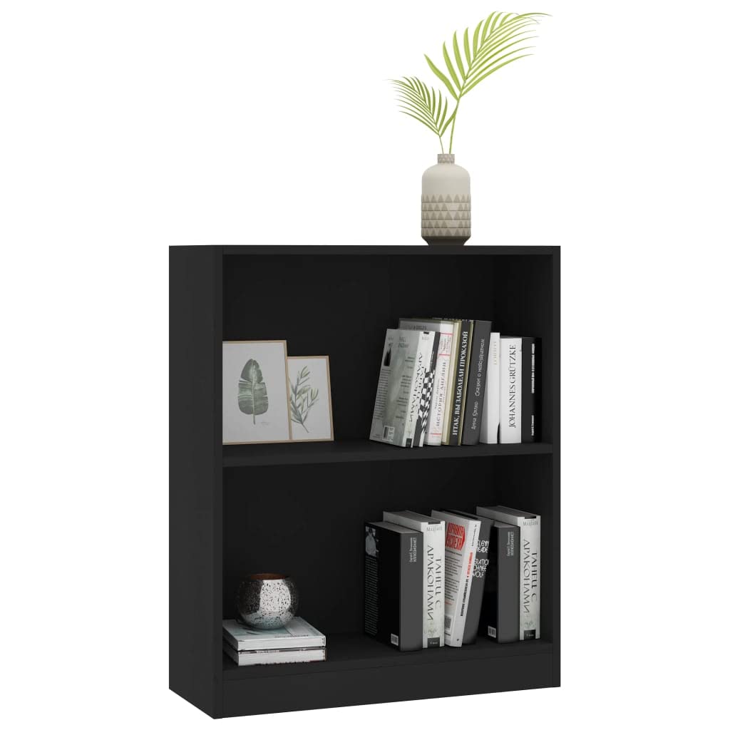 Natulvd Small Bookshelf for Small Space, 2 Shelf Low Modern Bookcase ...