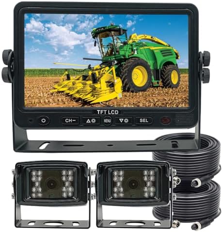 Amazon.com: AHD 1080P Wired Monitor Rear View Backup Camera System, 7 ...