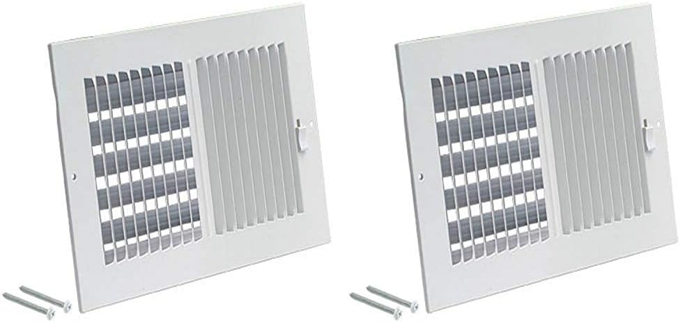 EZ-FLO 10 x 4 Inch (Duct Opening) White Air Vent Cover for Wall or ...