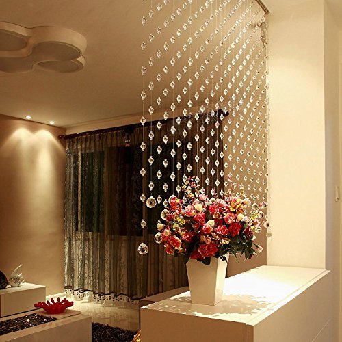 GANE-SHART GA 100% Glass Drops, Partition Crystal Curtains Acrylic ...