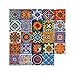 Amazon.com: 24Pcs Tile Stickers 8x8 Inch Bohemian Style Tile Stickers ...