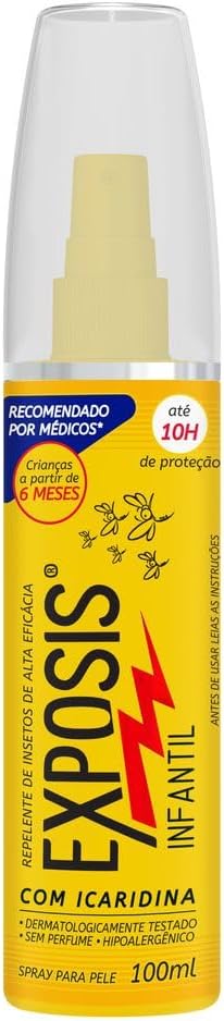 Exposis Infantil, Repelente Icaridina, Spray 100ml : Amazon.com.br ...