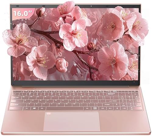 Fsjun 16" Rose Gold Laptop, Celeron N5105 CPU(up to 2.9GHz), DDR4 16GB ...