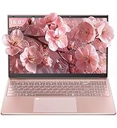 Amazon.com: Rumtuk 16" Rose Gold Laptop, Celeron N5105 CPU, DDR4 16GB ...