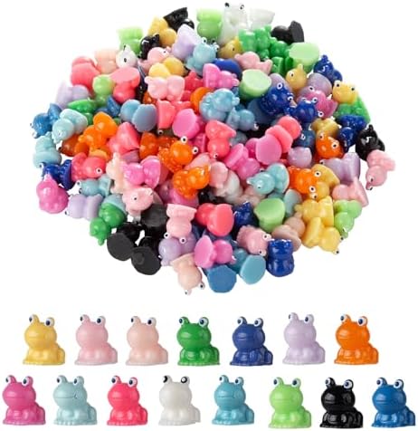 Amazon.com: GGSTDDUP 100 Pcs Mini Resin Frogs, Cute Green Frog Tiny ...
