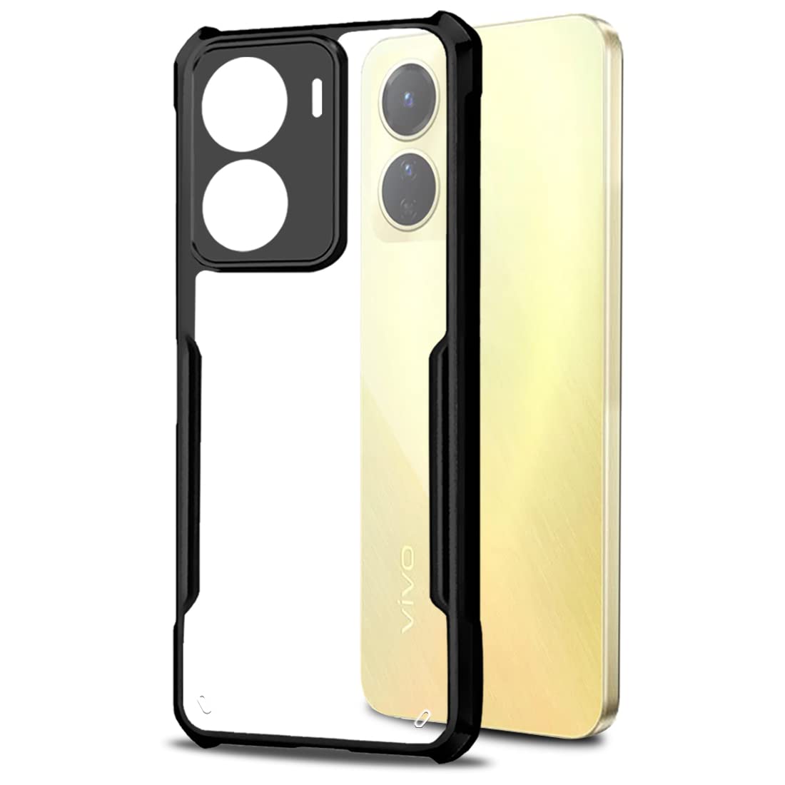 Fashionury Shockproof Crystal Clear Back Cover Case for Vivo Y16| 360 ...