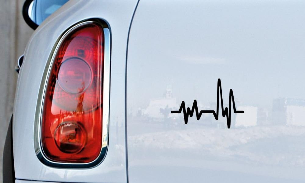 Amazon.com: Heartbeat Line Cardiac Monitor Version 2 Car Vinyl Sticker ...