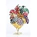 Amazon.com: Hand Painted Enameled Rooster Jewelry Trinket Boxes Hinged ...