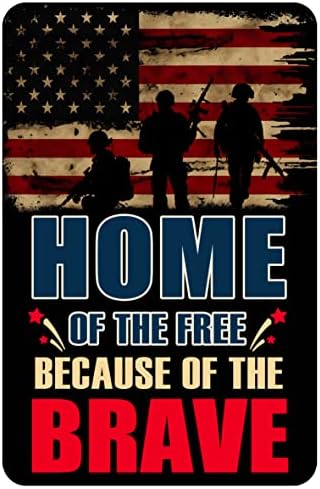 Amazon.com: Glitzhome Patriotic American Flag Wooden Block 8”H ...