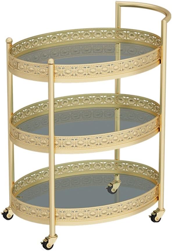 Amazon.com - European-Style Golden Hotel Bar Trolley Restaurant Mobile ...