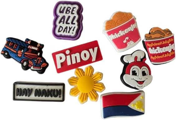 Amazon.com: Filipino Shoe Charms 10PCS Country Shoe Clog Compatible ...