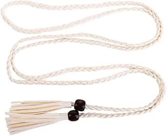 generic Braided Tassel Thin Belt, Simple Waist Rope Bohemian Dress ...