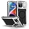Amazon.com: Lanhiem Magnetic for iPhone 14 Metal Case, [Built-in Camera Kickstand & Glass Screen ...