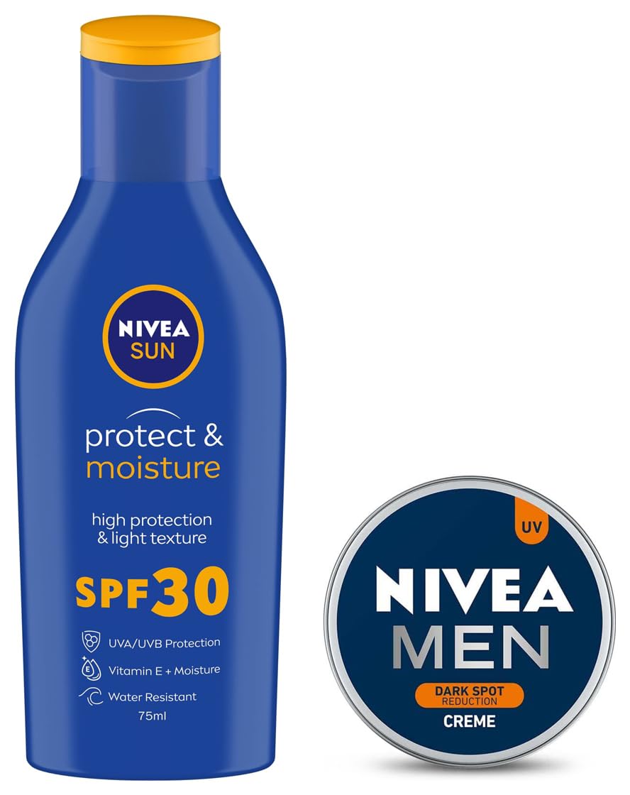 Nivea Men Sun Lotion, Spf 30, With UVA & UVB Protection, 75 Ml & Crème ...