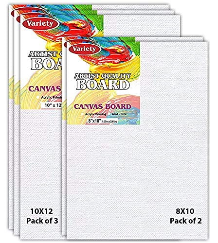 Variety Canvas 8 X 10 & 10 X 12 Inch Size, A4 Canvas Boards for ...