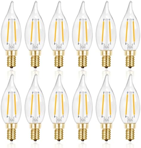 Winbomgo E12 Led Light Bulbs Retro Candelabra Led Light Bulbs Dimmable ...