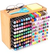 Amazon.com: smocchy Marker Holder Organizer, Bamboo Marker Storage ...