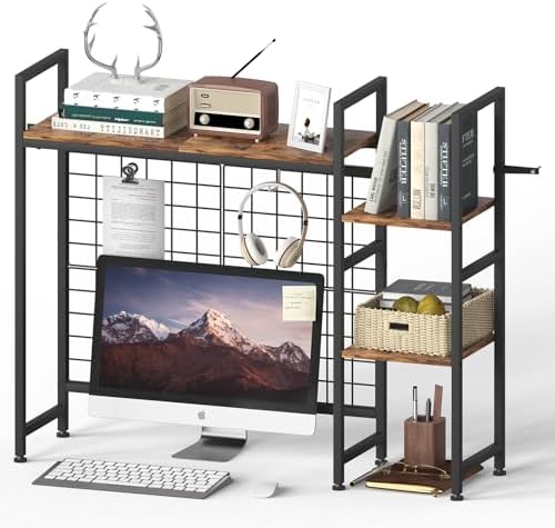 Amazon.com: Snughome Desk Shelf, 38.6" Desktop Organizer Shelf, Desk ...