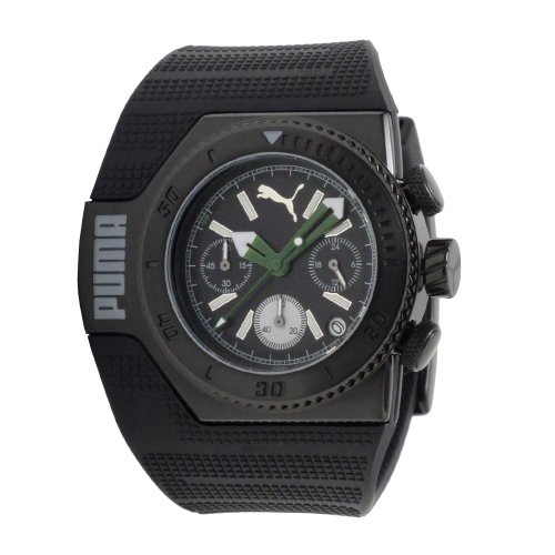 PUMA Men's PU101931003 Turbo Chronograph Black Dial Watch : Amazon.in ...