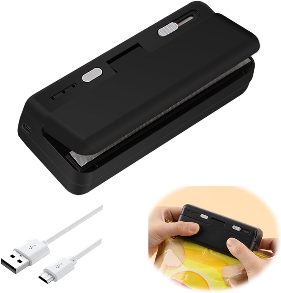 Amazon.com: EZCO 2 Pack Bag Sealer, Mini Bag Sealer 2 in 1 Handheld ...