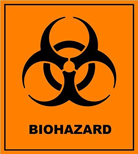 Amazon.com: Biohazard Danger Warning Sign Sticker Decal – Orange ...
